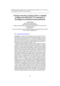 Pénzügyi műveltség, pénzügyi jólét és a digitális pénzügyi műveltség 2023. évi eredményei és ...